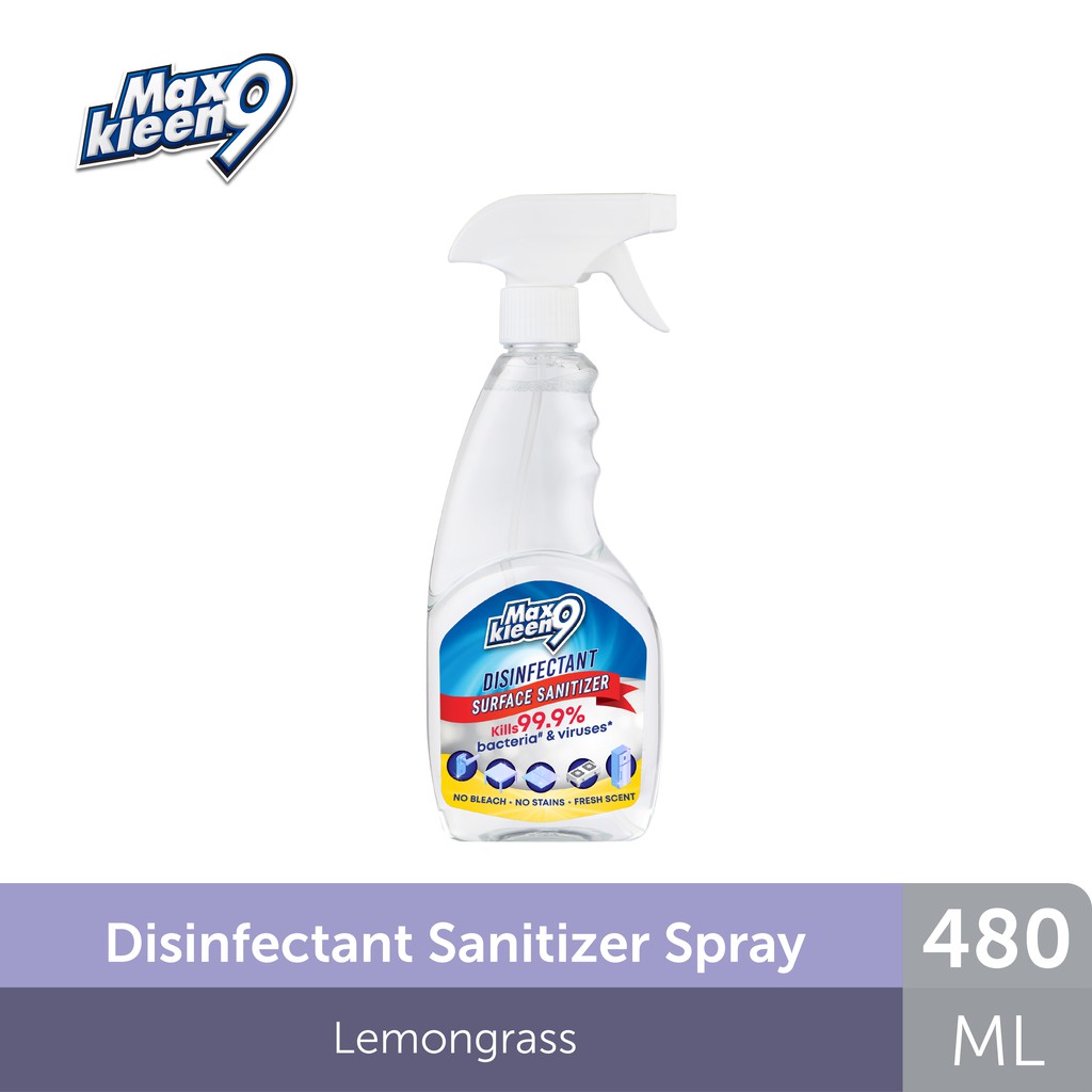 Maxkleen 9 Disinfectant Sanitizer Spray 480ML | Shopee Malaysia