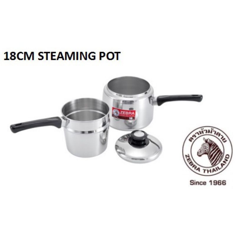 Original zebra from thailand stainless sus 304 Steaming pot 18cm ...