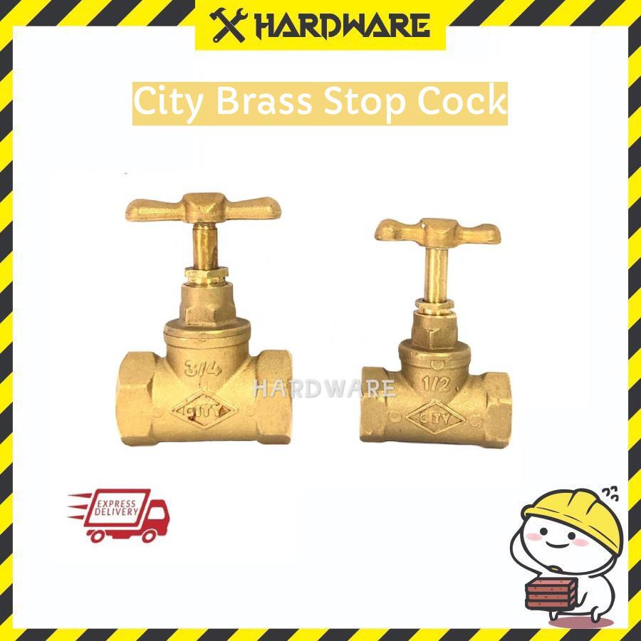 1/2” (15mm) & 3/4” (20mm) Heavy duty City brass stop cock/Stop cock ...