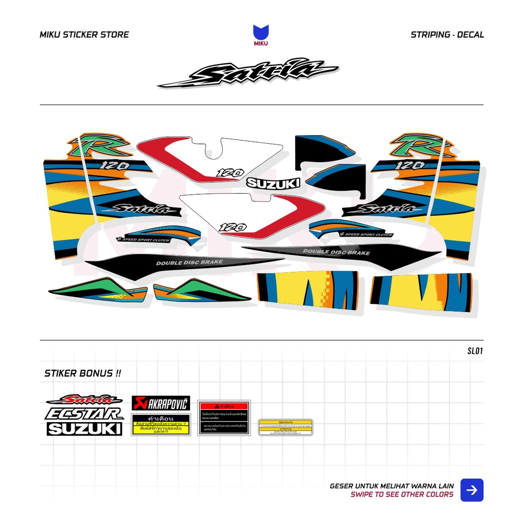 HIJAU Striping SATRIA LUMBA THAILAND SATRIA LUMBA SATRIA 120 R THAILOOK ...