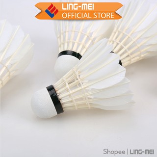 Ling-Mei Shuttlecock Dimgray Badminton Feather Shuttlecock (12 Pcs ...