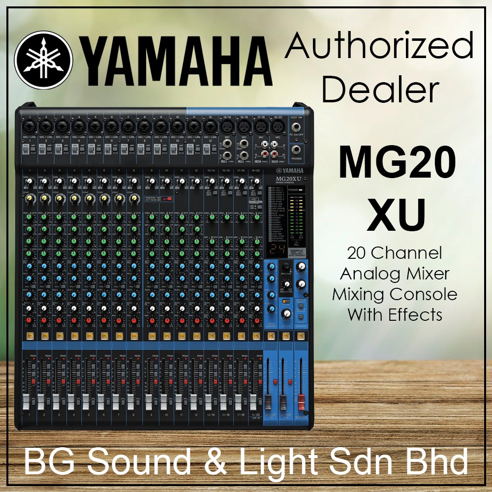 Yamaha MG20XU 20 Channel Analog Mixer Mixing Console with USB and ...