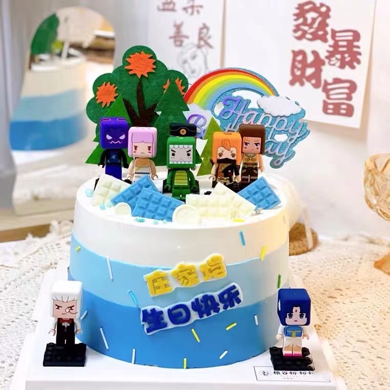 [Ready Stock] Minecraft Lego cake decoration birthday cake topper 拼装积木人 ...