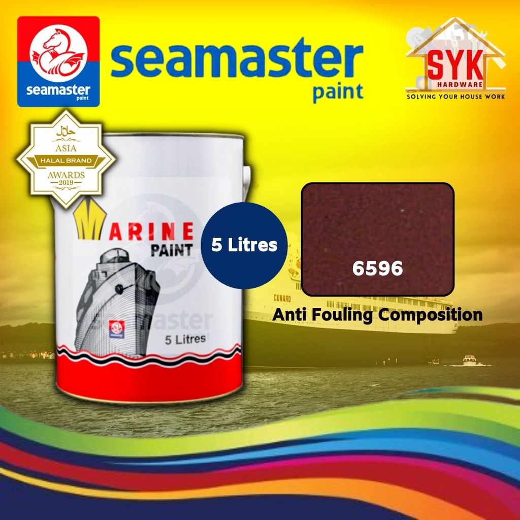 SYK Seamaster Cat Kapal Anti Fouling Composition 6596 5 Liters Marine ...