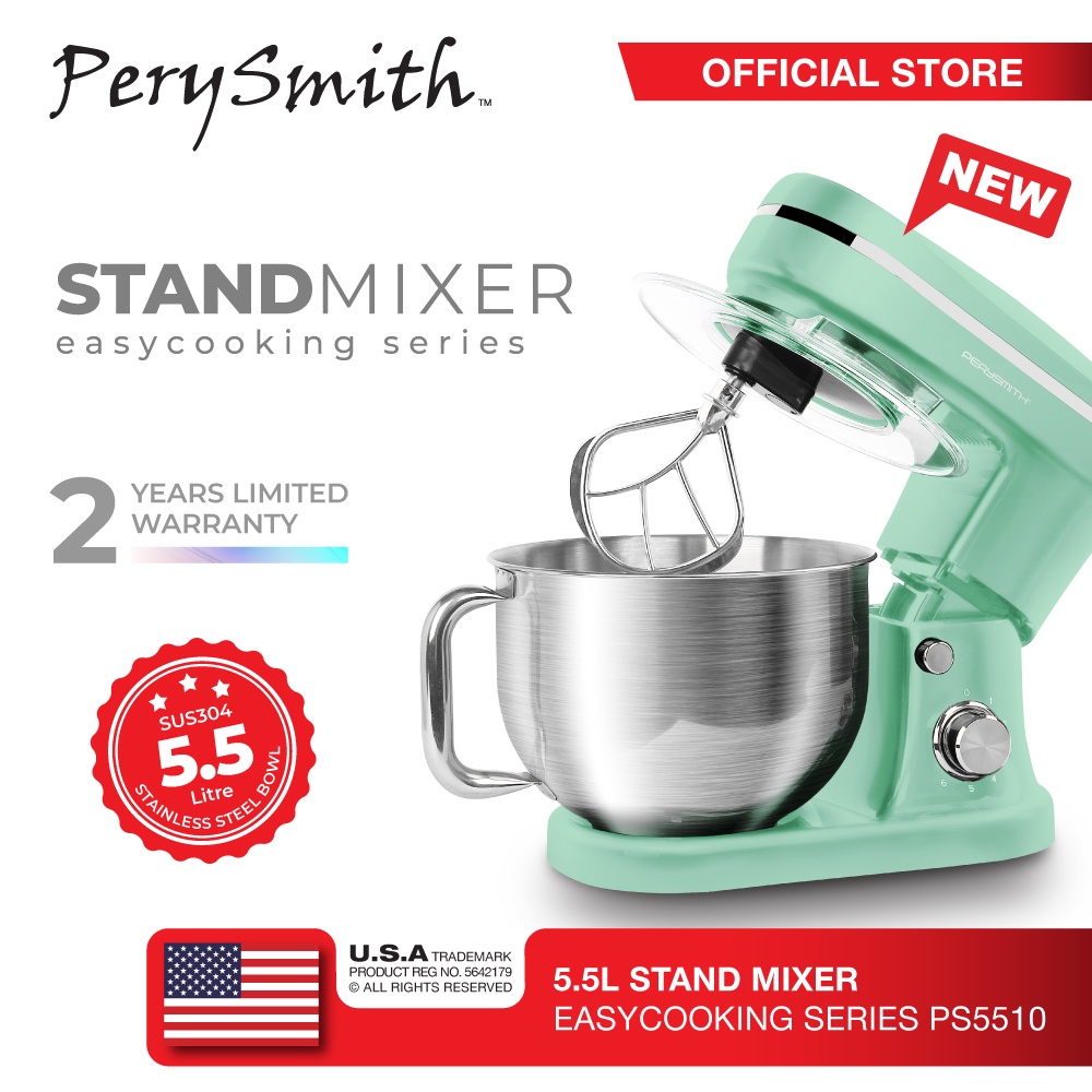 PerySmith 5.5L Stand Mixer EasyCooking Series PS5510 (1200W/Tiffany ...