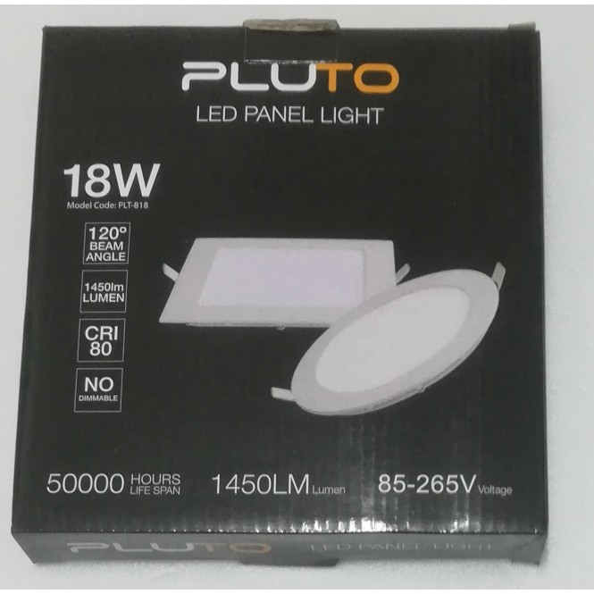 PLUTO LED PANEL LIGHT 18W SQUARE/ WARMLIGHT-3000k | Shopee Malaysia