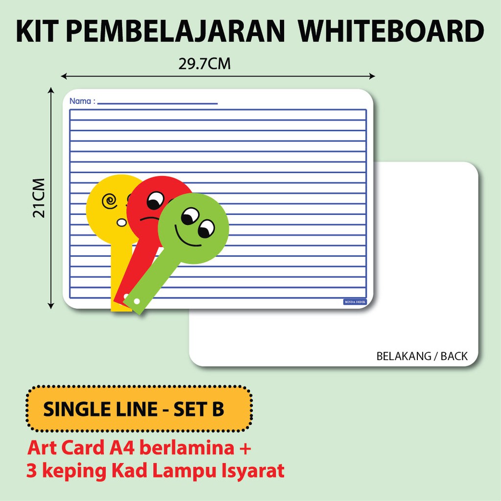 SRI TANJONG | KIT PEMBELAJARAN SET - A4 SAIZ WHITEBOARD + TRAFFIC LIGHT ...