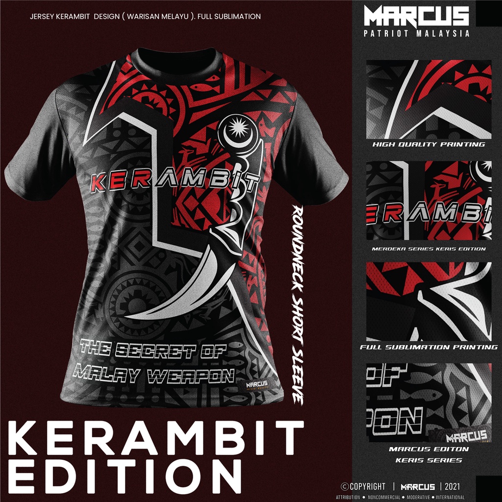 JERSEY KERAMBIT SUBLIMATION DESIGN Tshirt | Baju Jersey Sublimation ...
