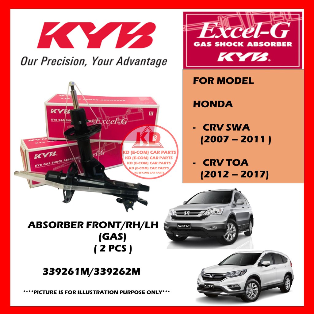 [ KAYABA ] HONDA CRV SWA TOA (2007-2017) FRONT (GAS) KAYABA ABSORBER (1 SET 2PCS) (339261M ...