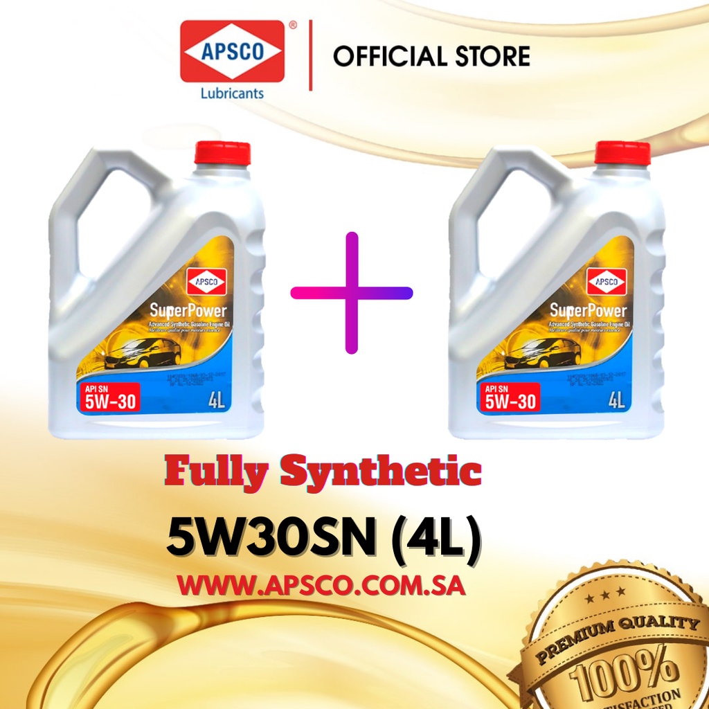 Apsco/Mobil Equ.Fully Synthetic Engine Oil -Imported (4 L) 5W30SN Minyak Hitam Enjin Perodua ...