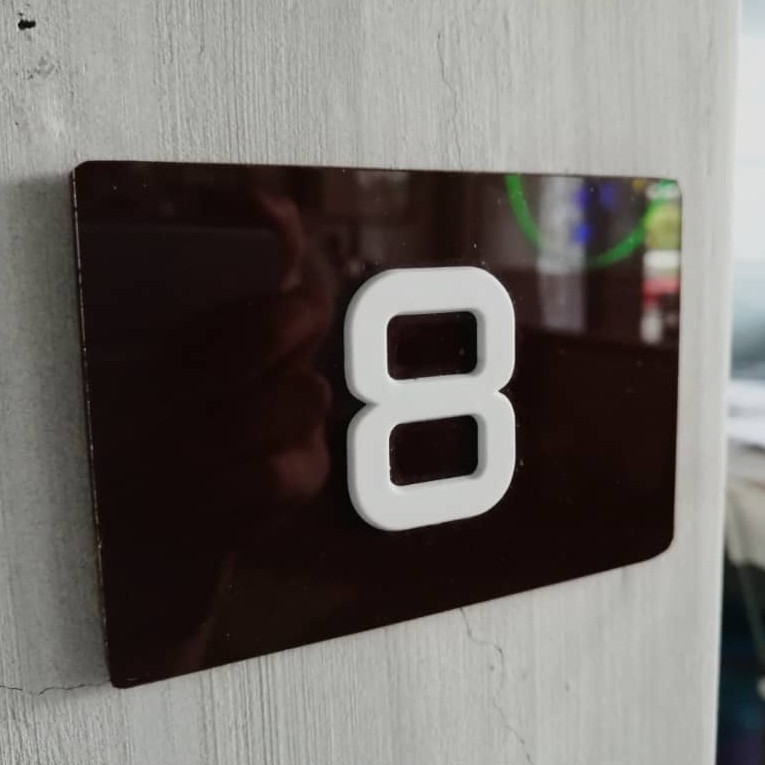 Acrylic House Number Plate/Nombor Plat Rumah Akrilik 门牌 Home Deco House ...