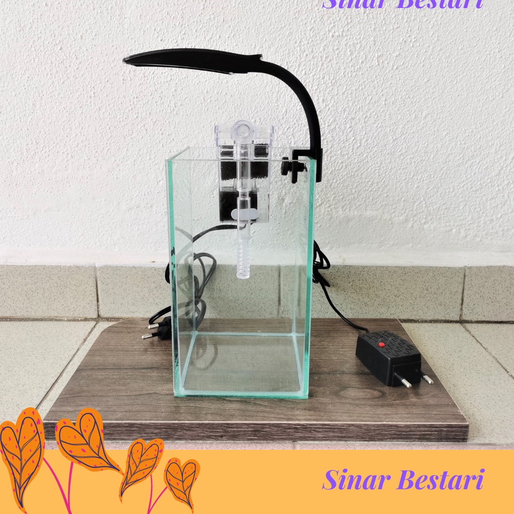 Sobo Clip LED Light 2.8W Mini Aquarium L-28C Lamp Lampu Light Akuarium Kecil Ikan Betta Laga su ...