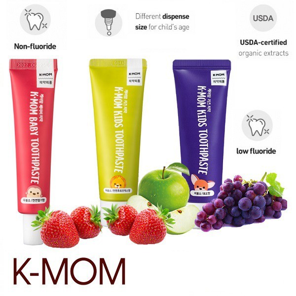 K-MOM / KMOM Toothpaste Fluorine Free - Strawberry ( Step 1) / Low ...