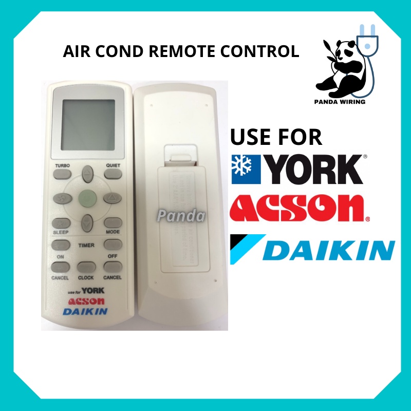Suitable York / Acson / DAIKIN Air Conditioner Air Cond Aircond Remote ...