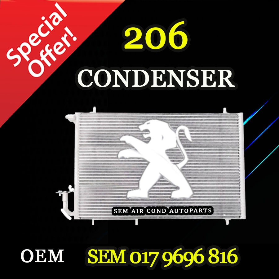 PEUGEOT 206/ NAZA BESTARI 206 OEM TAIWAN NEW CONDENSER/ KONDENSER (CAR AIRCON SYSTEM) | Shopee ...