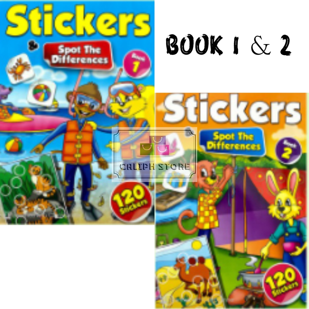 Stickers & Spot The Differences | 120 Sticker For Kids | Fun Learning ...