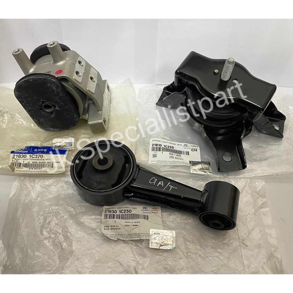 ENGINE MOUNTING SET (ORIGINAL) [ RIGHT , LEFT , REAR ] HYUNDAI GETZ 1.3CC 1.6CC (21810-1C220 ...