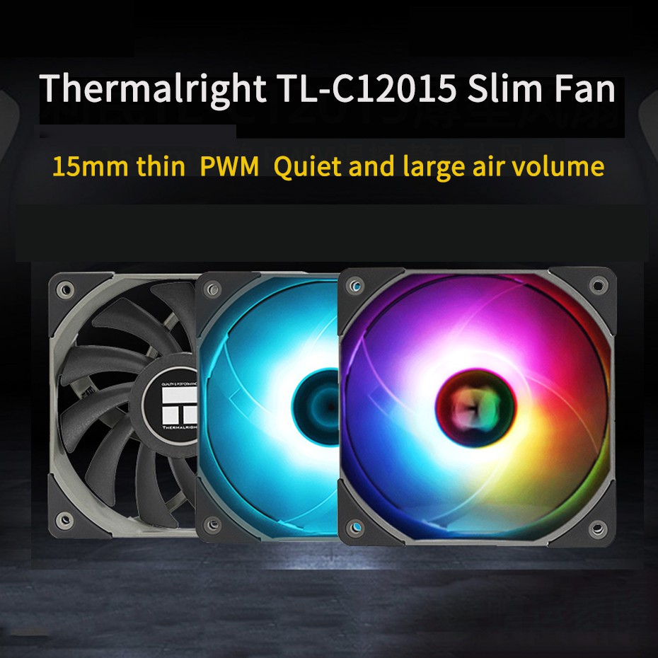 Thermalright TL-C12015 120mm RGB 5V/3PIN Computer Case PWM Fan PC CPU Cooler Radiator 12015 ...