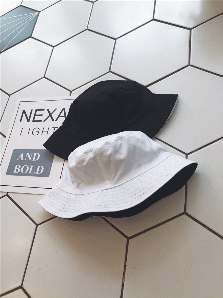 Double Sided Flipped Cap Bucket Hat Unisex Women Men Fashion Bob Caps ...