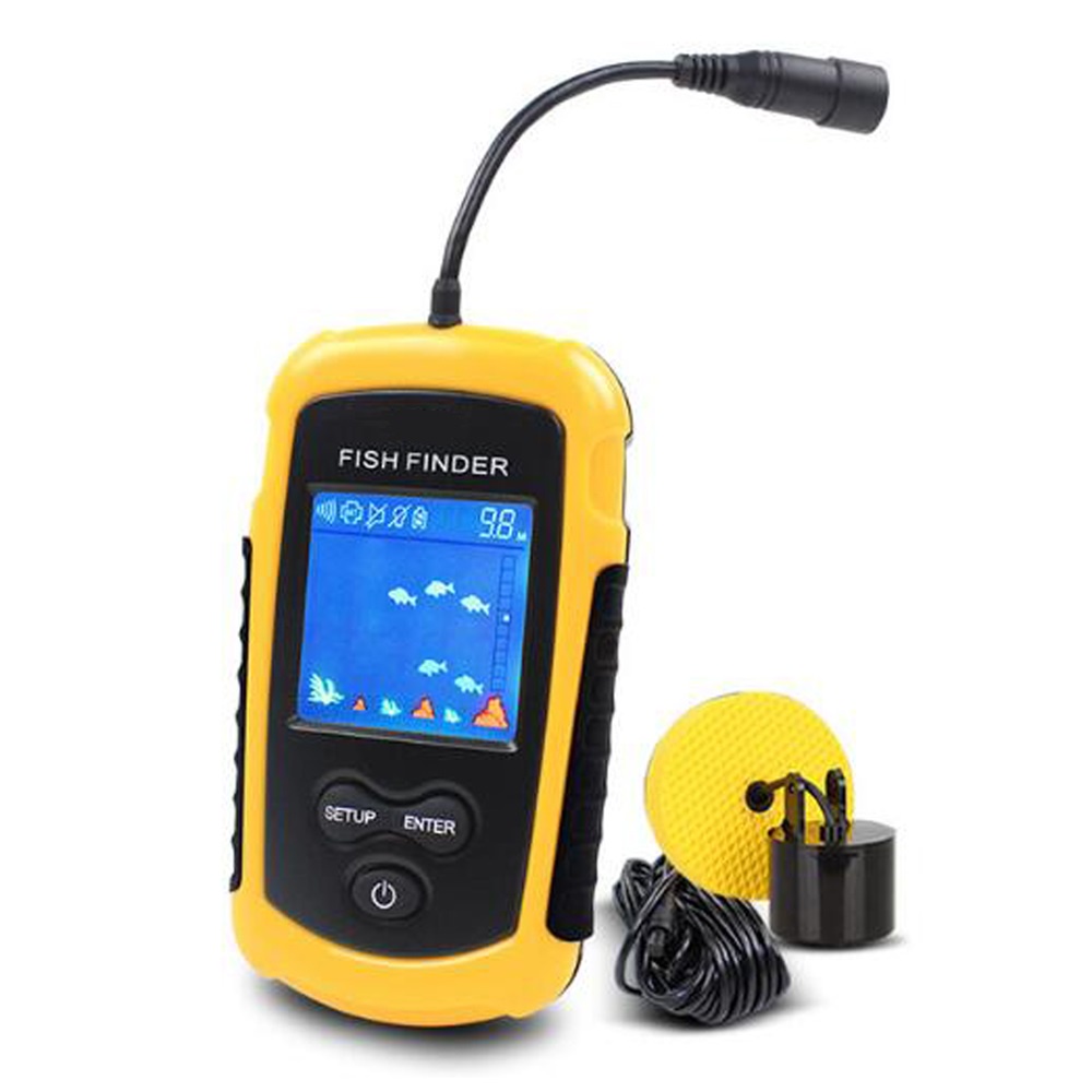 Lucky Portable 2 inch Colorful Screen Sonar Alarm Fish Finder Echo ...