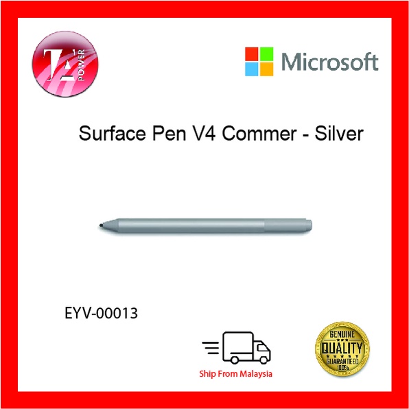 [PRE ORDER] Microsoft Surface Pen V4 Commer - Silver / Black (EYV-00013 ...