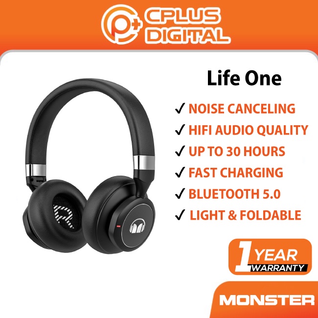 Monster Life One Wireless On Ear Headphone | Bluetooth 5.0 Earphone Mic ...