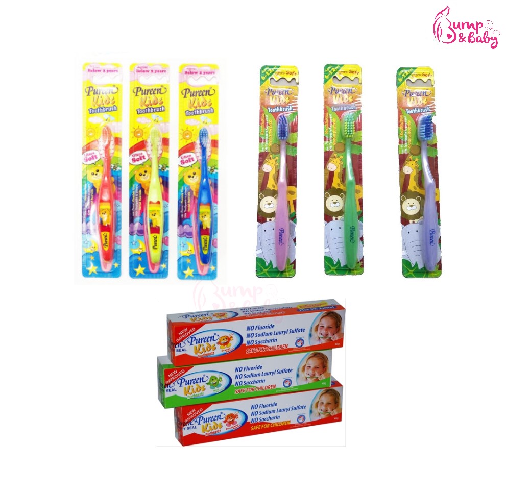 Pureen - Kids Toothpaste / Toothbrush 2 Years Old | 6 - 12 Years Old ...