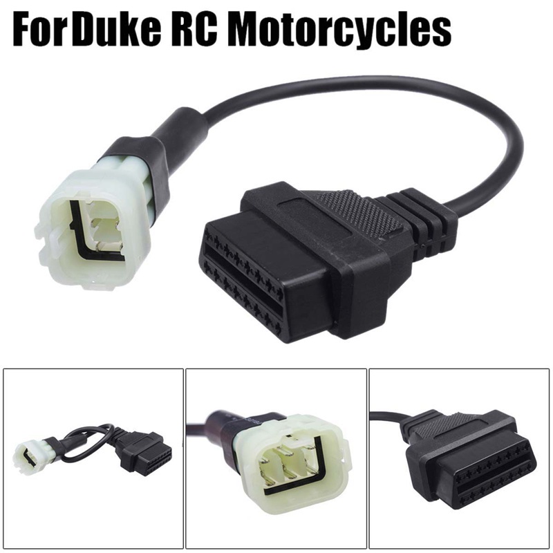 6 Pin to OBD 16 Pin Adapter OBD2 Fault Diagnostic Cable Extension ...