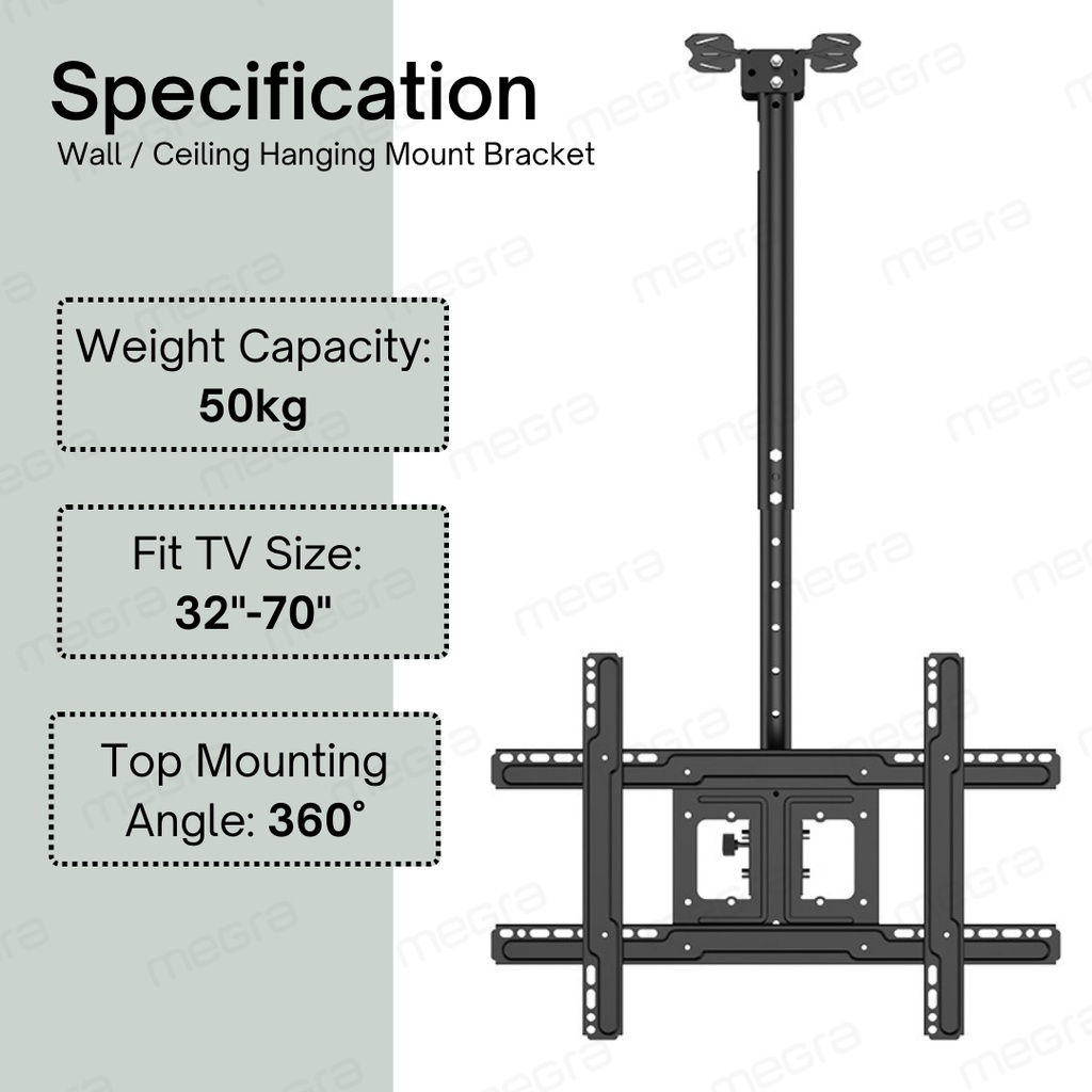 Ceiling Bracket LED TV Wall Mount Bracket / Dual TV Ceiling Mount ...