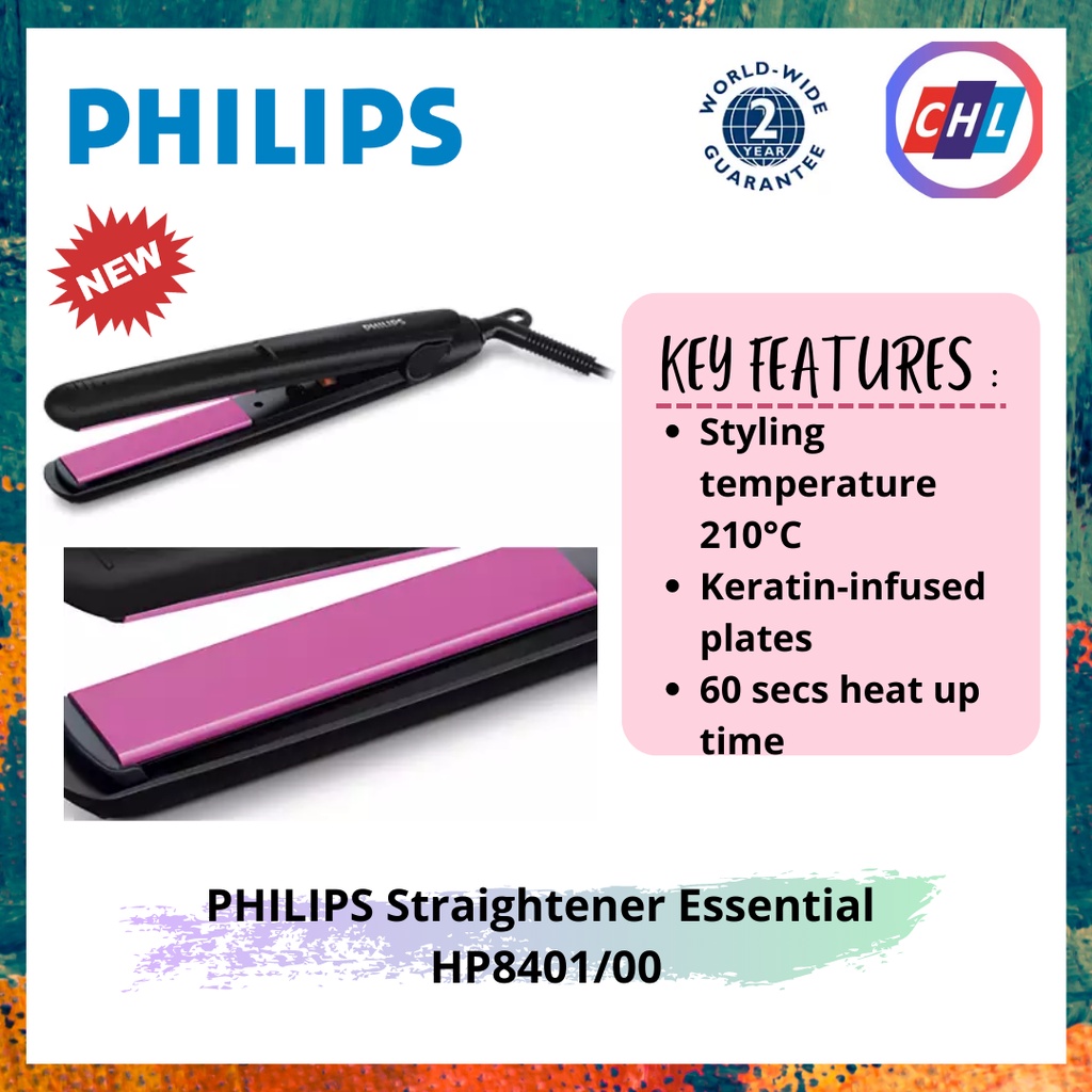 PHILIPS (Ready Stock) StraightCare Essential Hair Straightener HP8401 ...