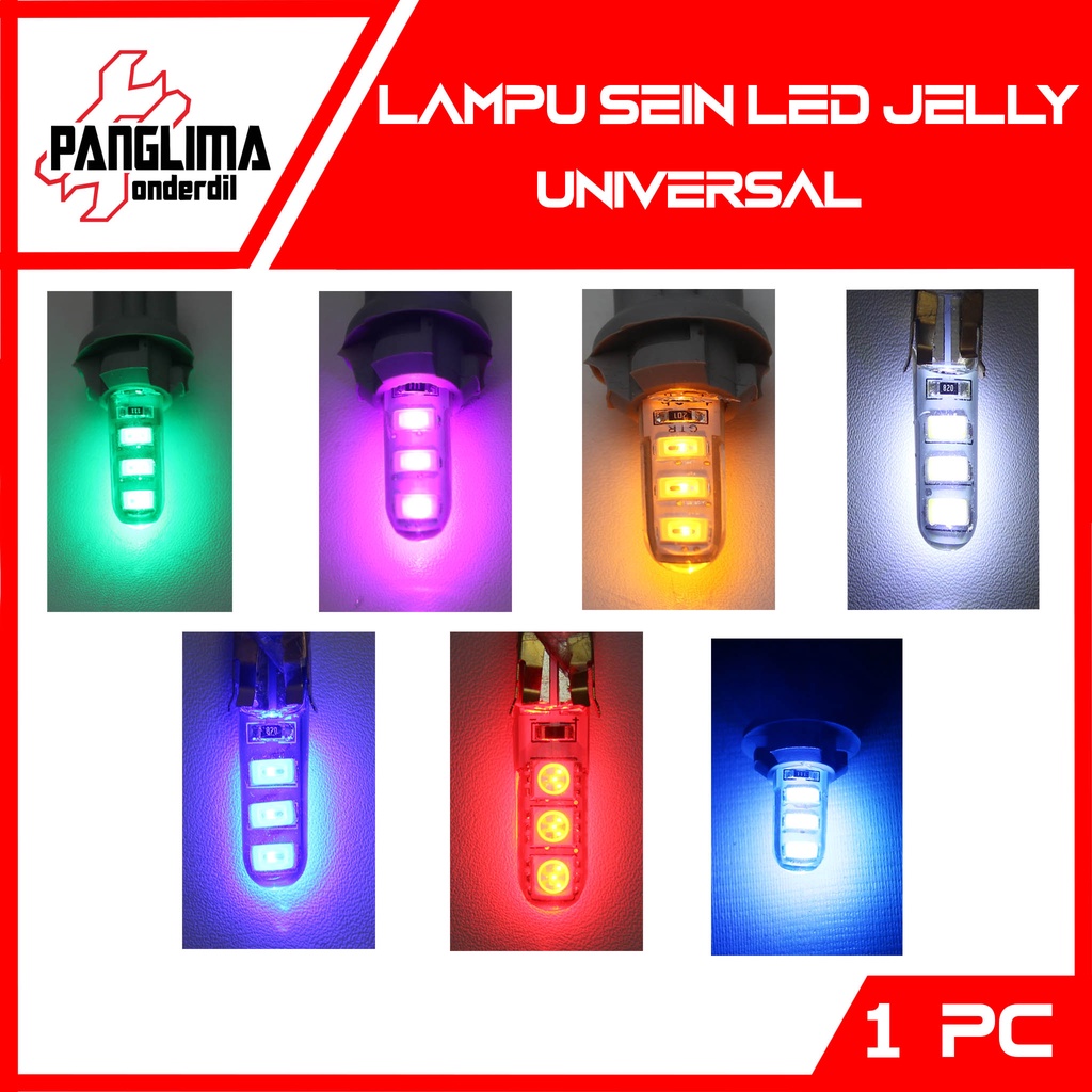 MERAH HIJAU PUTIH Turn Signal Jelly LED T10 Universal-For All Types Of ...