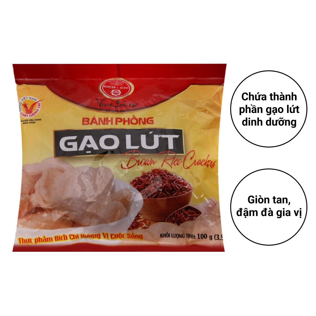 Bich Chi brown rice puff pastry 100g pack | Shopee Malaysia