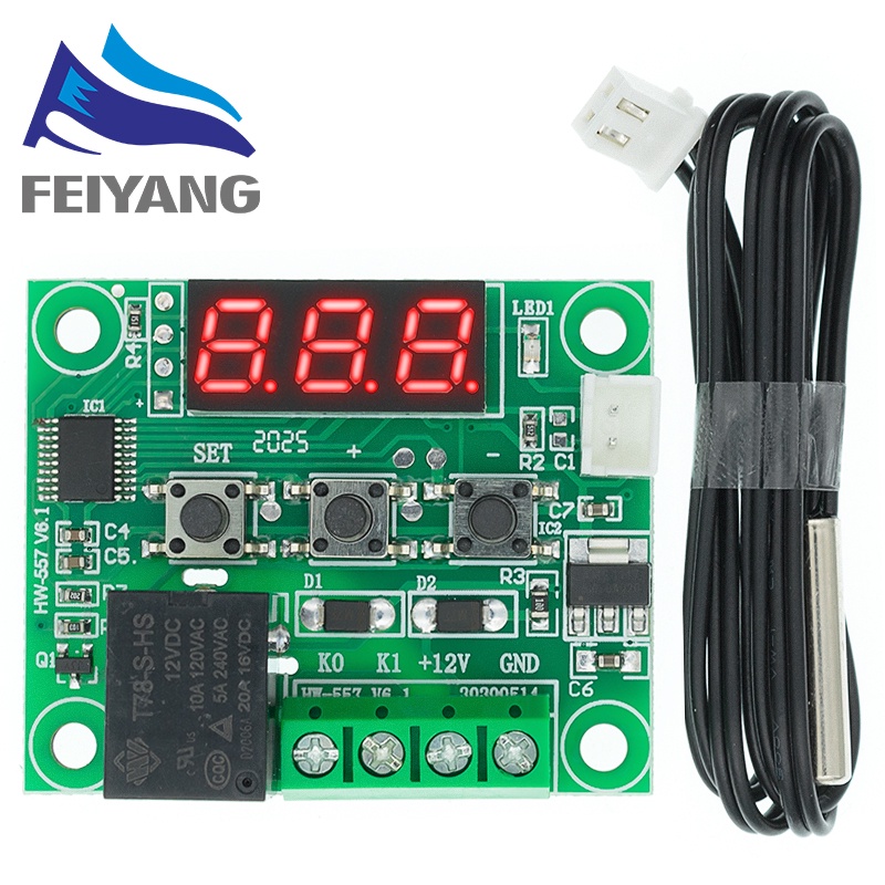 W1209 DC 12V LED Digital Thermostat Temperature Control Thermometer ...
