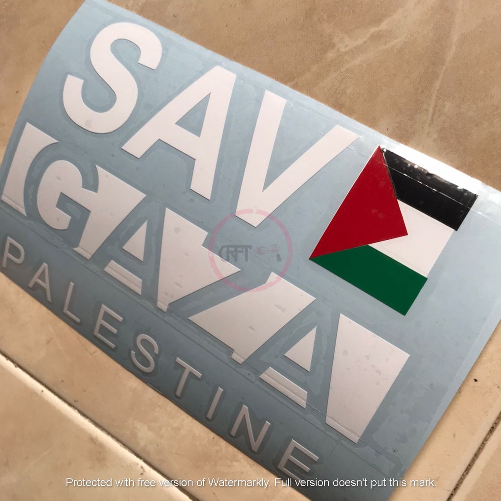 CFS122 Save Gaza Palestine pelekat pintu Belakang Kereta Rear Car door ...