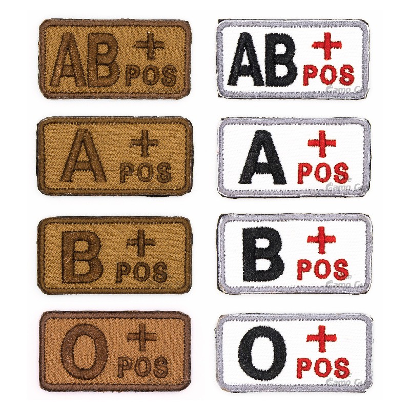 Medical Blood Type Indicator Tactical Fashion Embroidery Morale Patch ...