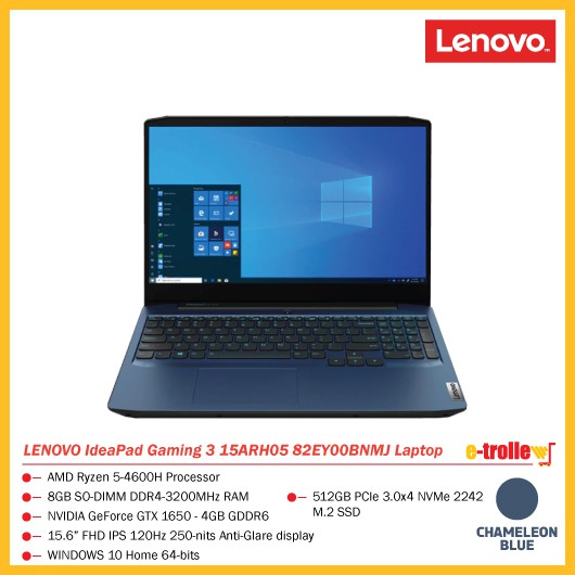 LENOVO IdeaPad Gaming 3 15ARH05 82EY00BNMJ Laptop (CHAMELEON BLUE ...