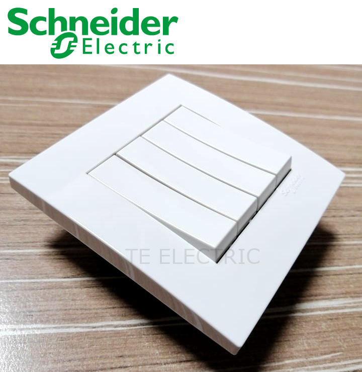 SCHNEIDER VIVACE SERIES KB34 4 GANG 1 WAY SWITCH | Shopee Malaysia