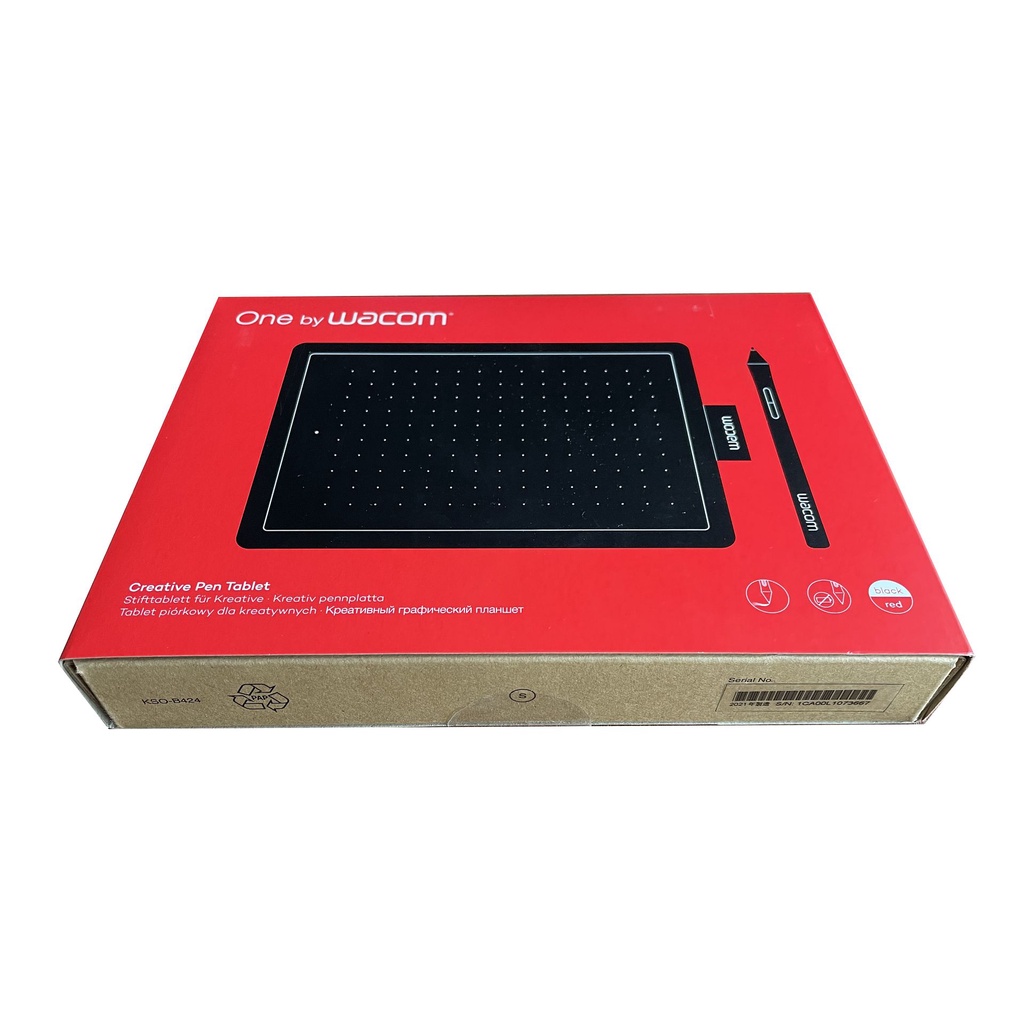 Wacom One by Wacom Creative Pen Tablet ( Small, Black/Red ), CTL-472-N ...