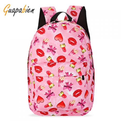 Preppy Style Women Patterns Print Canvas School Bag Girls Backpack ...