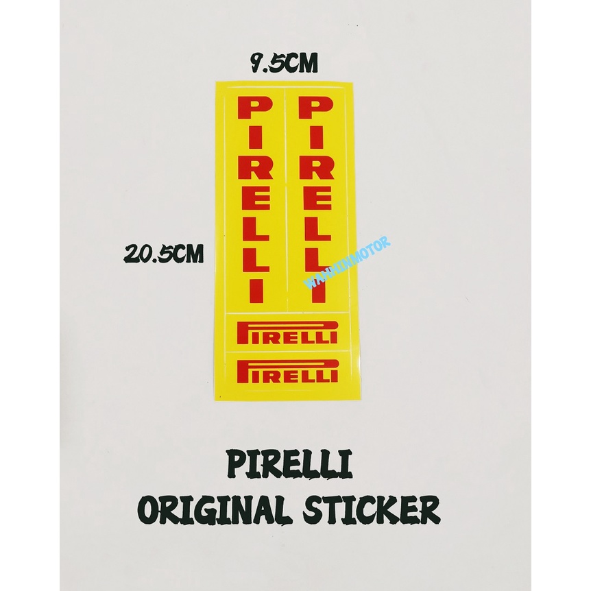 PIRELLI ORIGINAL STICKER TAMPAL 20.5CM X 9.5CM | Shopee Malaysia