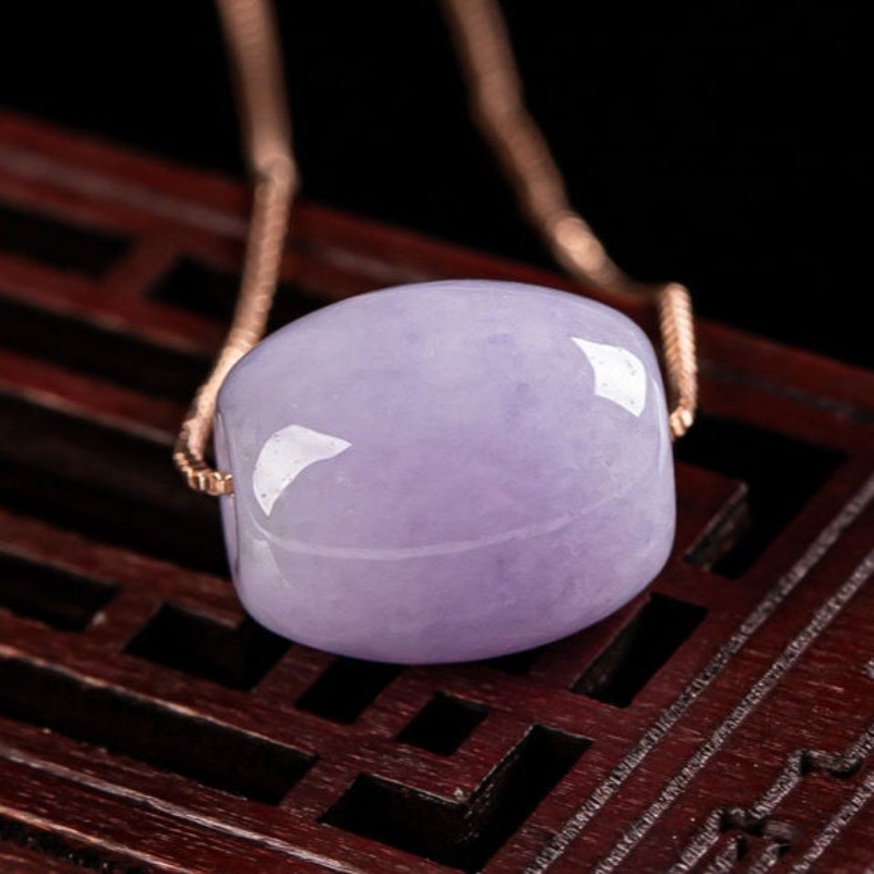 Purple Ice Jade Transit Bead Pendant Necklace Jade Male and Female ...
