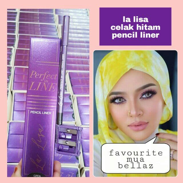 La Lisa Pencil Liner Celak Hitam & Putih Kajal x MUA Bellaz | Shopee ...