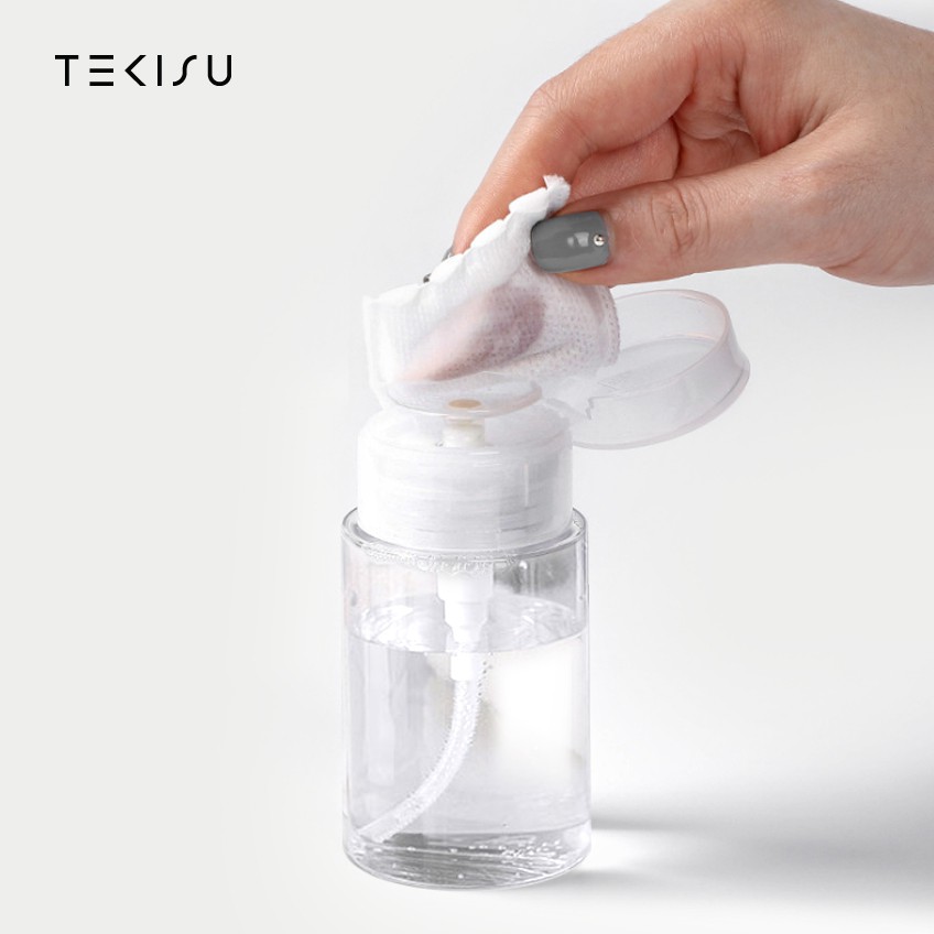 Tekisu | One Touch Pump Dispenser Bottle with Flip Top Cap, Makeup ...