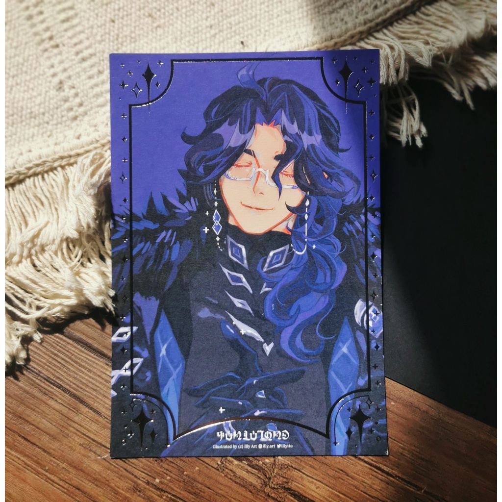 [by @illy.art] Fatui Harbinger Pantalone A5 Art Print With Foil Genshin ...