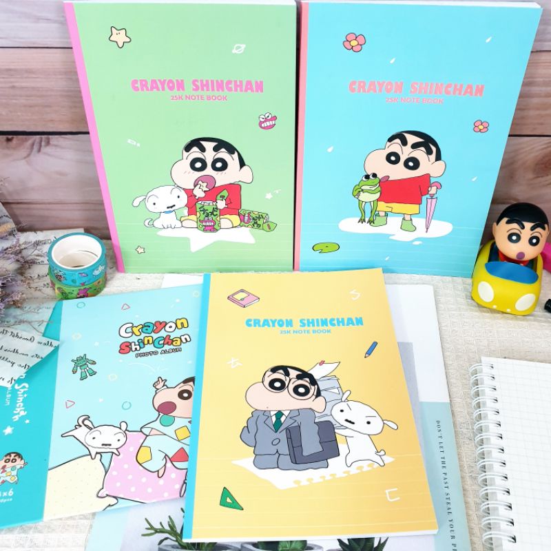 Crayon Shin-Chan 25k Thick Version Horizontal Line Notebook Fixed Page ...