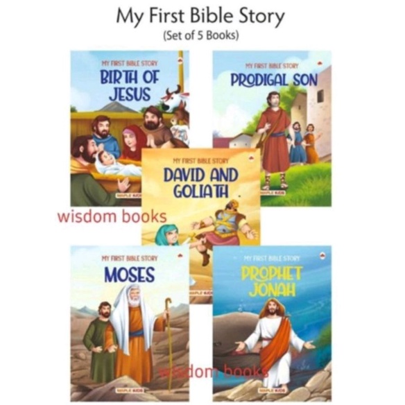 (5 in 1 Set) My First Bible Stories Books for Kids Age 3 to 8 | Shopee ...