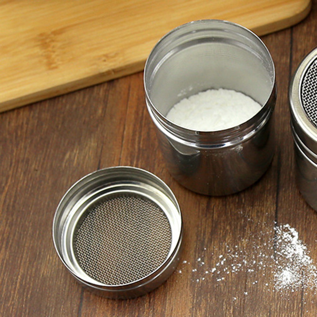 Stainless Steel Coffee Powder Dredger Icing Sugar Salt Shaker Cocoa ...