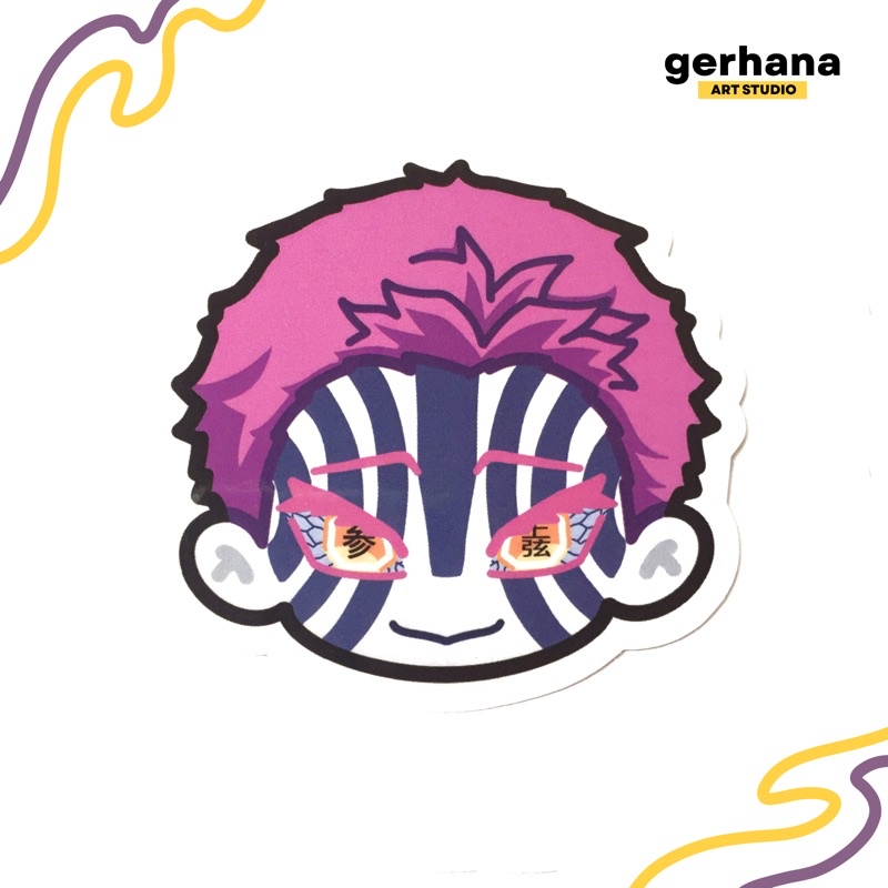 Demon Slayer Anime | Demon Chibi Sticker | Muzan Daki Gyutaro Akaza ...