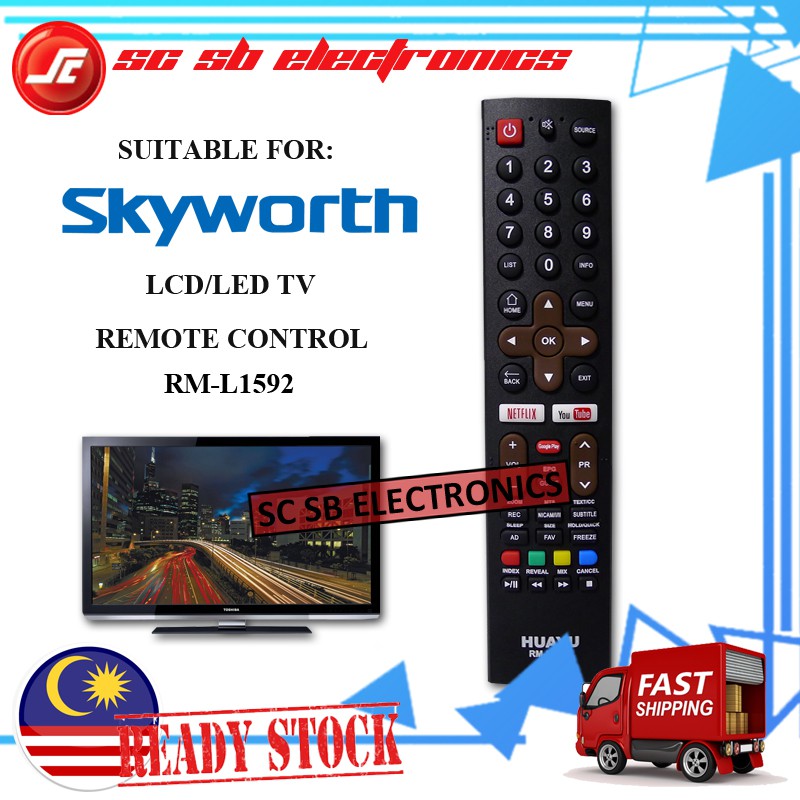 SKYWORTH LCD/LED TV REMOTE CONTROL RM-L1592 | Shopee Malaysia