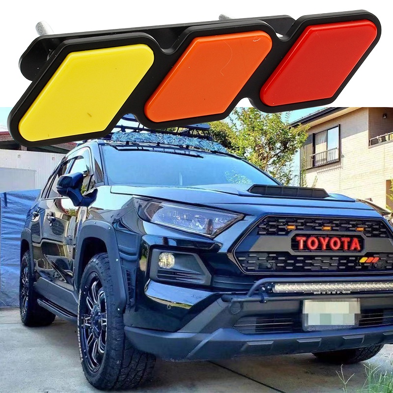 1 ABS TRD Car Three-color Grille Emblem Mesh Slotted Grill Auto Badge ...